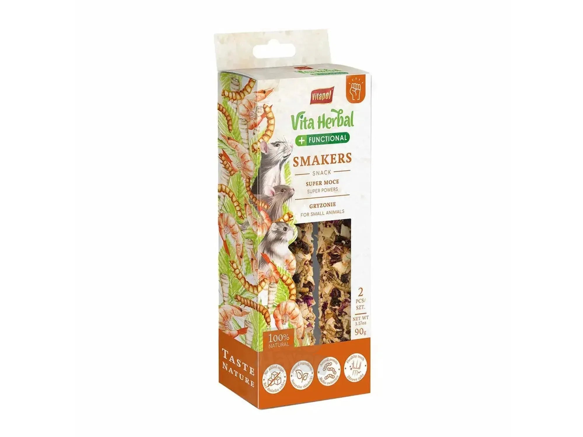 Gnagarsnacks Vita Herbal Functional Smakers Super Powers 90 g – Zoohaven
